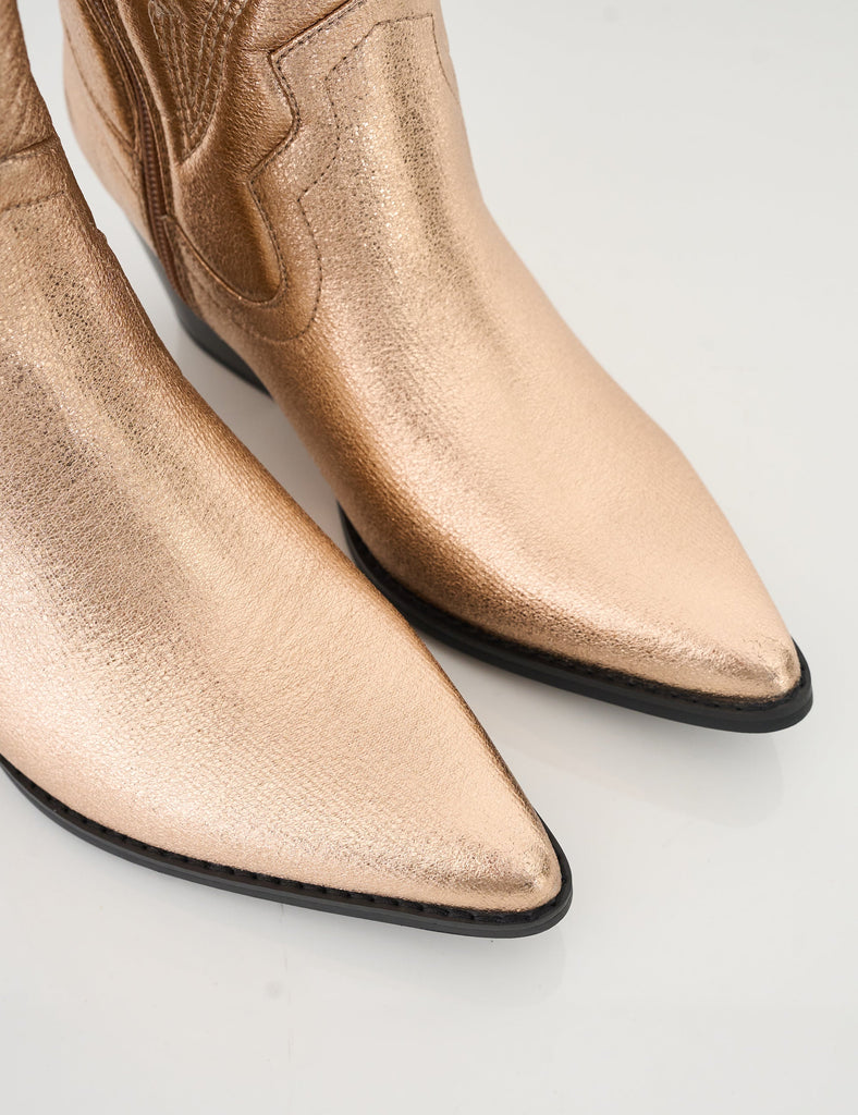 Calabasas Rose Gold Western Embroidered Knee High Pointed Toe Cowboy ...