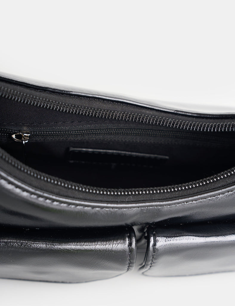 Ronda Black Pocket Detail Shoulder Bag | Public Desire