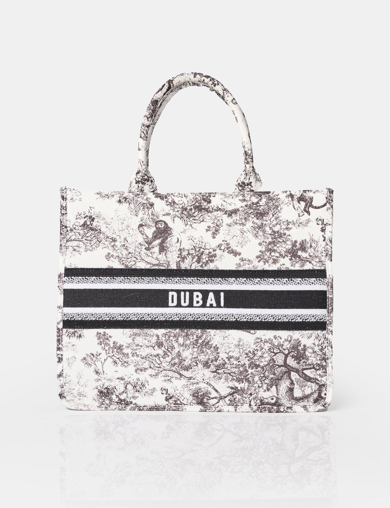 The Dubai Black Oversized Canvas Tote Bag | Public Desire