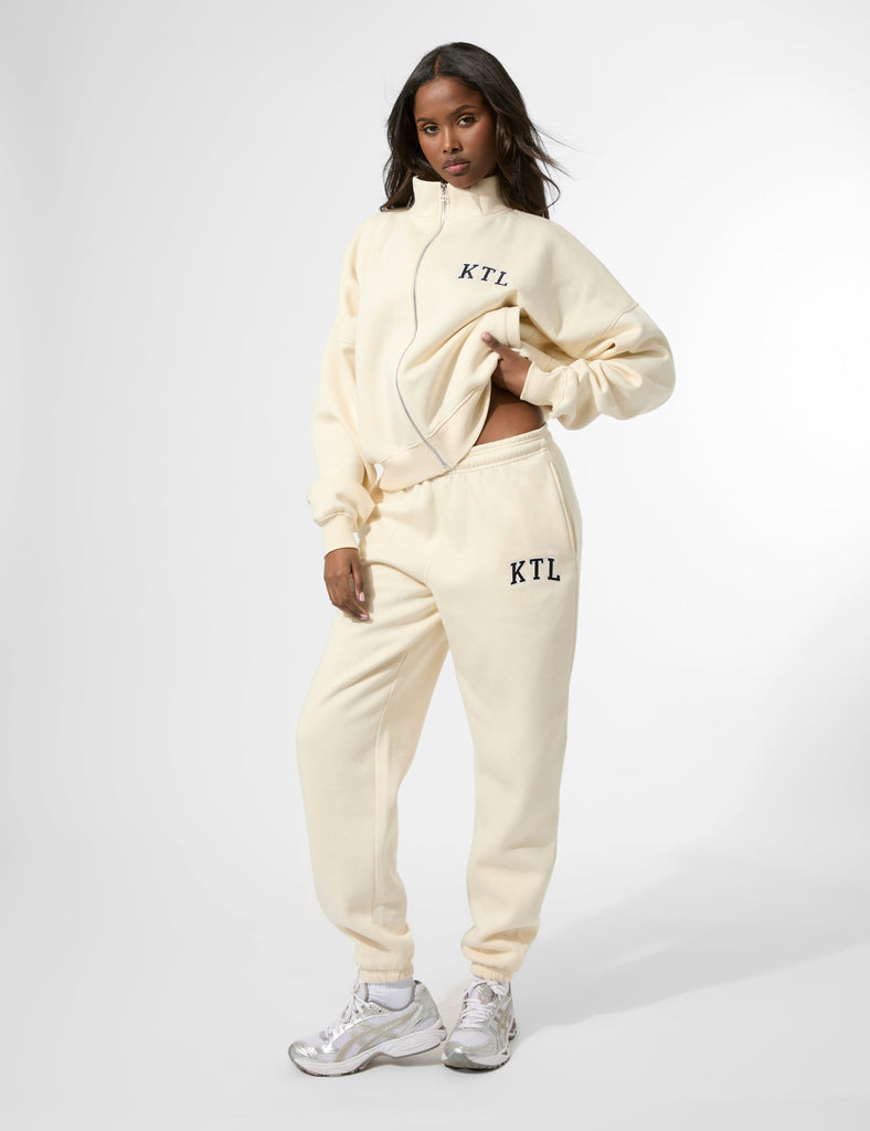 Ktl Logo Cuffed Joggers Buttercream | Public Desire