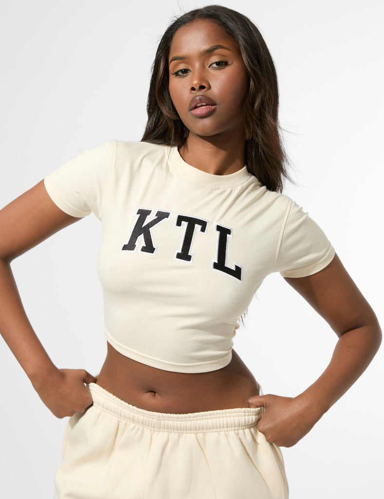 Ktl Logo Baby Tee Buttercream | Public Desire