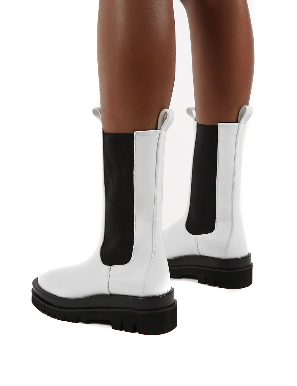 Dope White Chunky Sole Ankle Boot | Public Desire